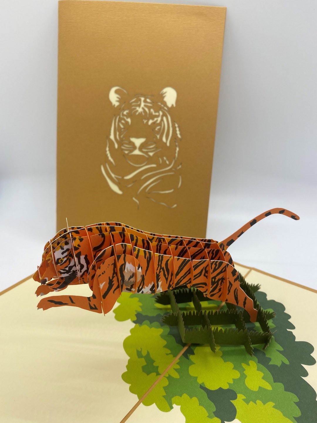Tiger Card, Pop up Card, 3-d Pop up Card, Popup Card, 3d Popup Card ...
