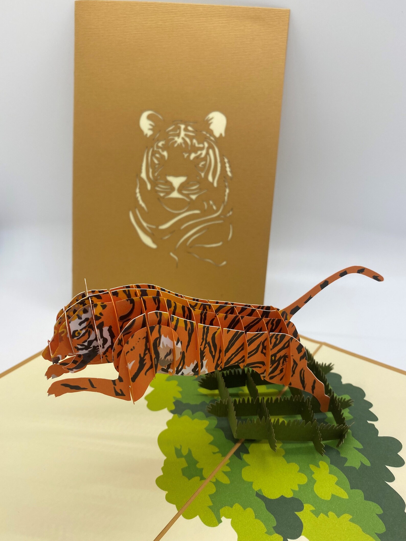 Tiger Card Pop up Card 3-d Pop up Card Popup Card 3d Popup - Etsy