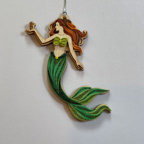 Mermaid Ornament Handmade Ornament Quilling Quilled - Etsy