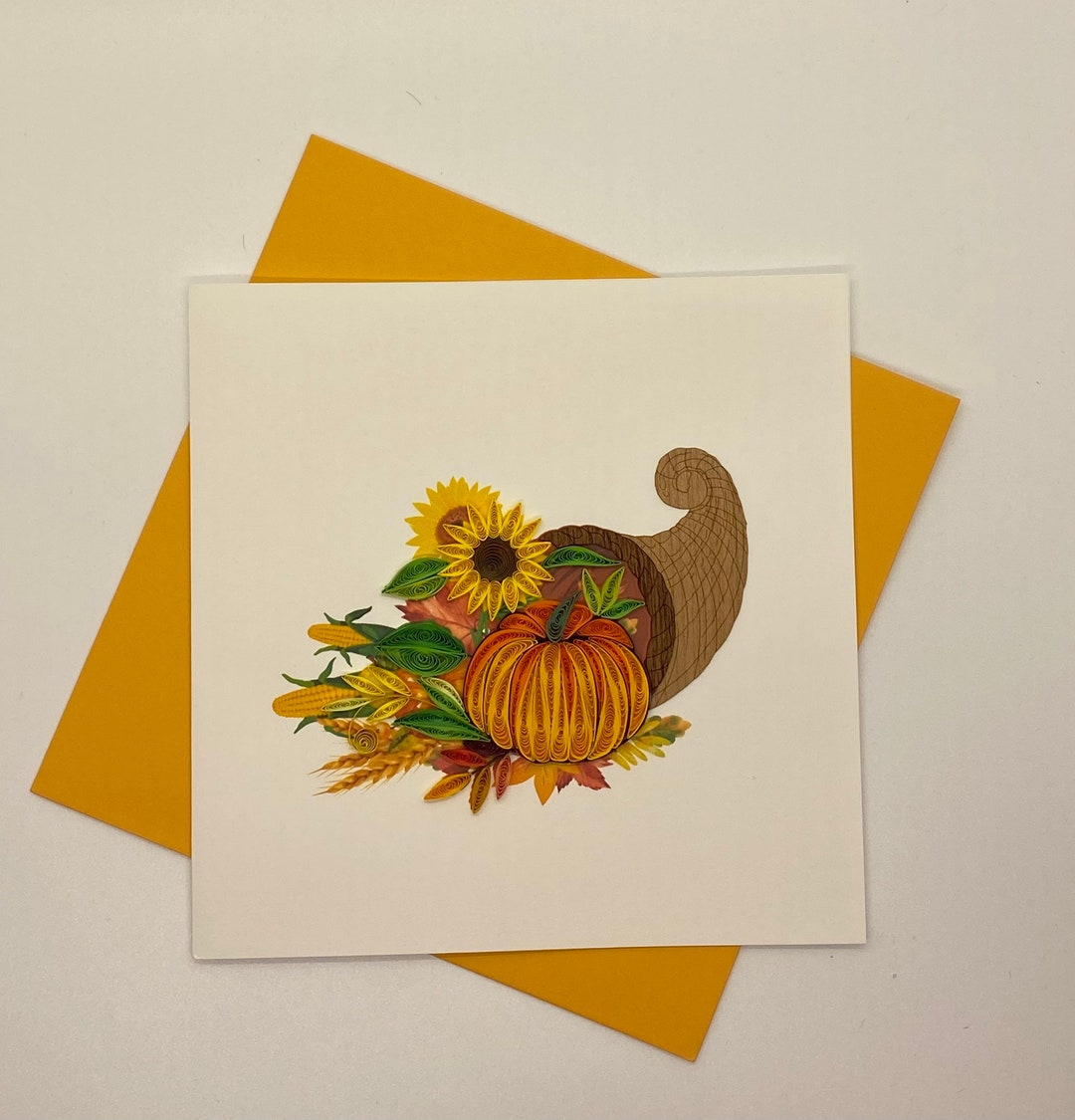Autumn Quilling Greeting Card, Handmade Greeting Card, Quilling Cards ...