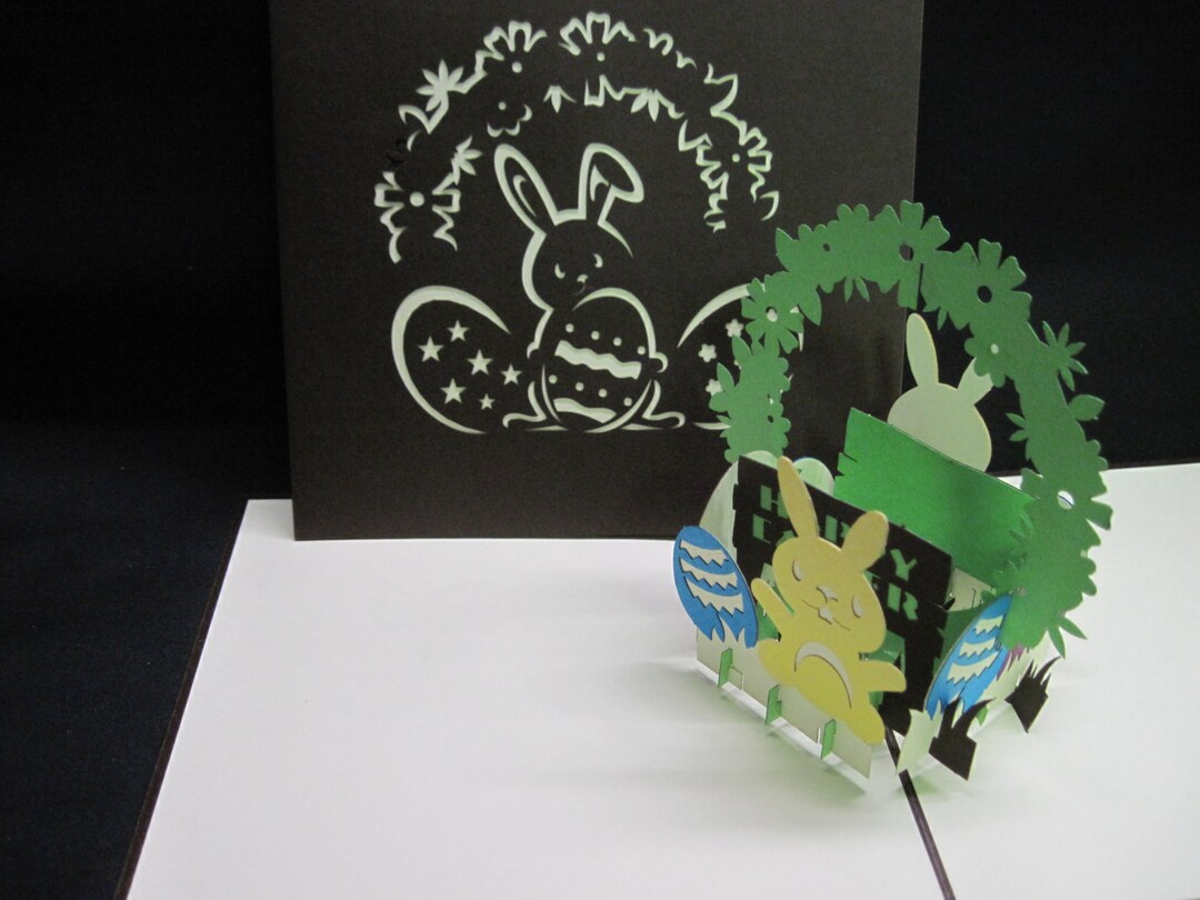 3-D Easter Pop-up Card, Easter Card, Easter Greeting Card, Popup Easter ...
