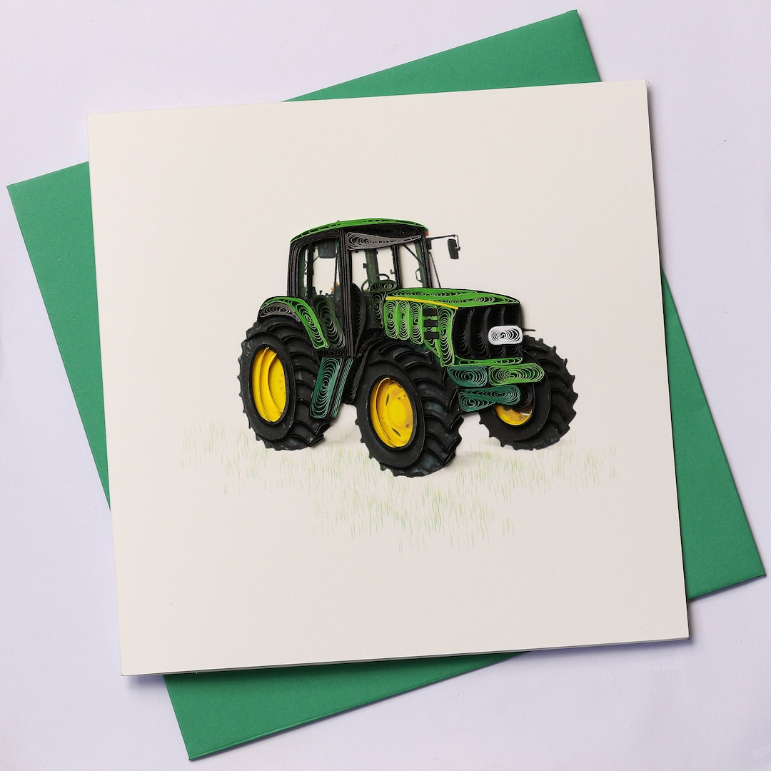 Tractor Quilling Greeting Card, Quilling Cards, Birthday Cards ...
