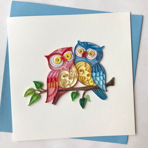 Lightning Bugs Card Quilling Greeting Card Handmade Greeting | Etsy