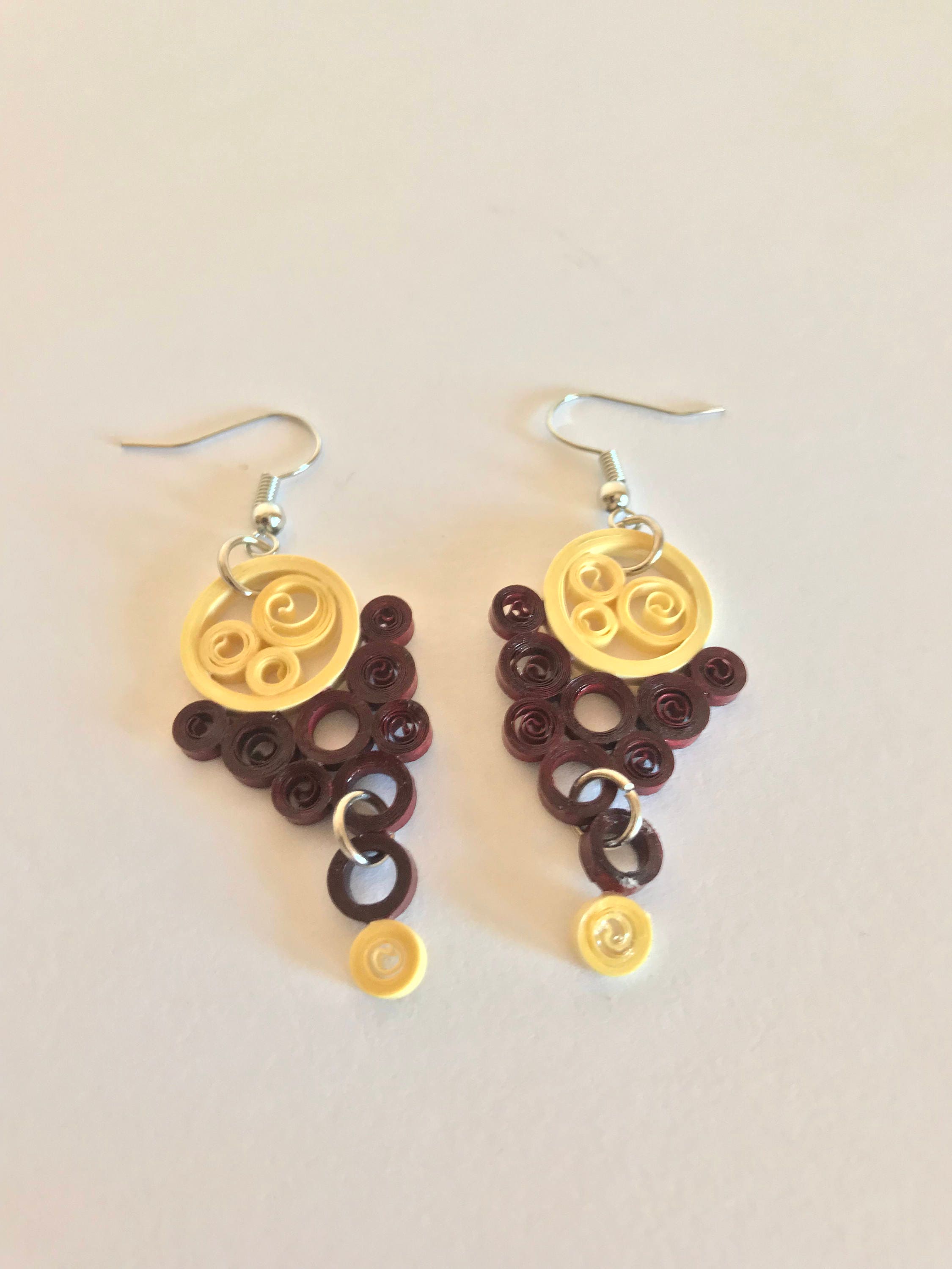Quilling Earrings Paper Earrings Quilling Handmade - Etsy
