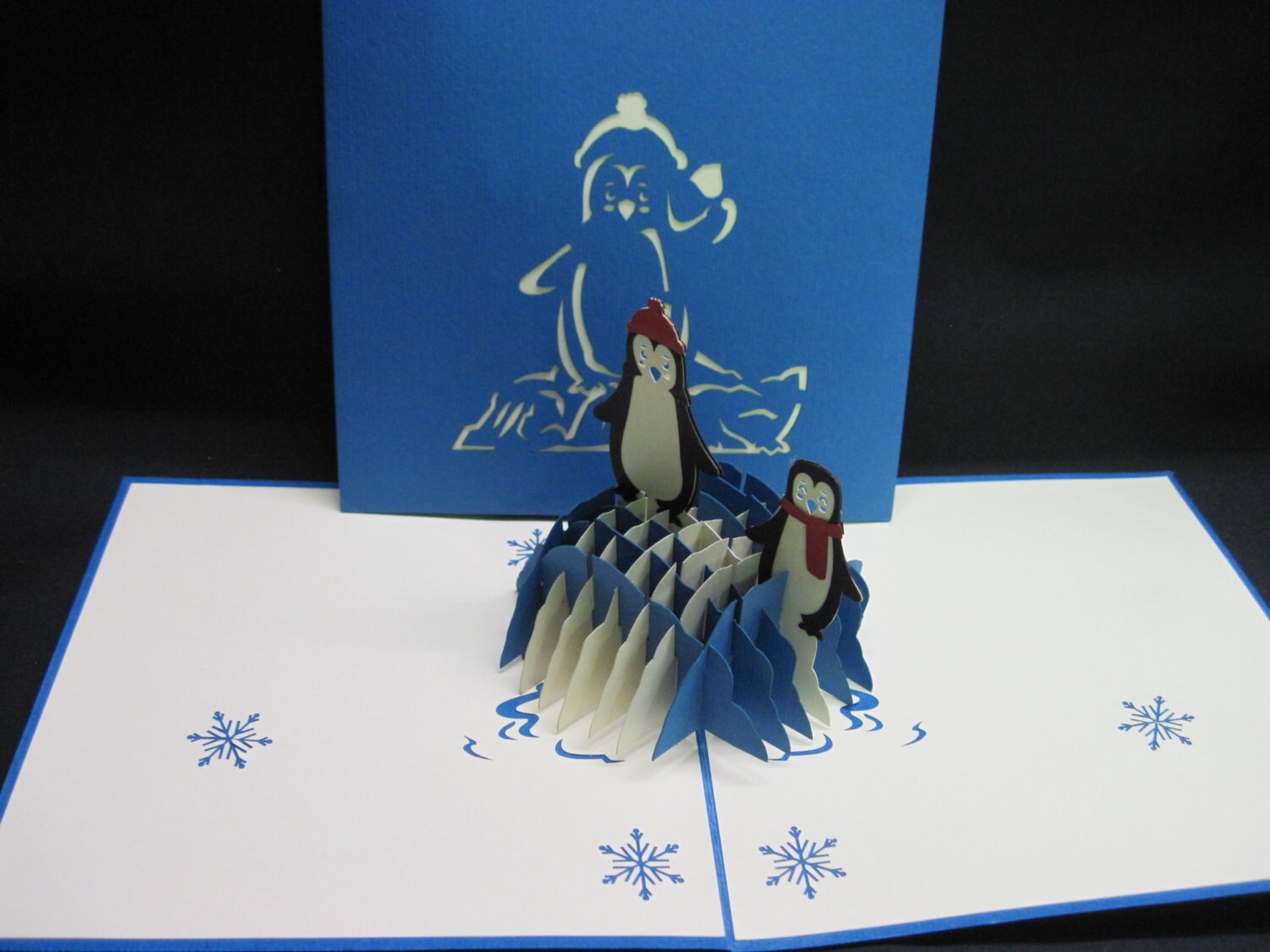 3-D Penguins Pop-up Card - Etsy