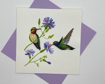 Bird Feeder Card, Quilling Greeting Card, Handmade Greeting Card ...