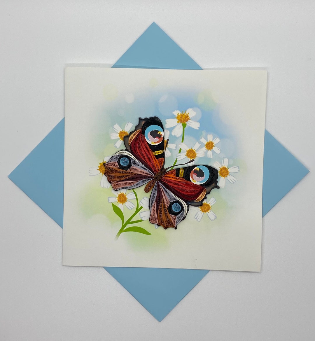 Butterfly Quilling Greeting Card, Handmade Greeting Card, Quilling ...