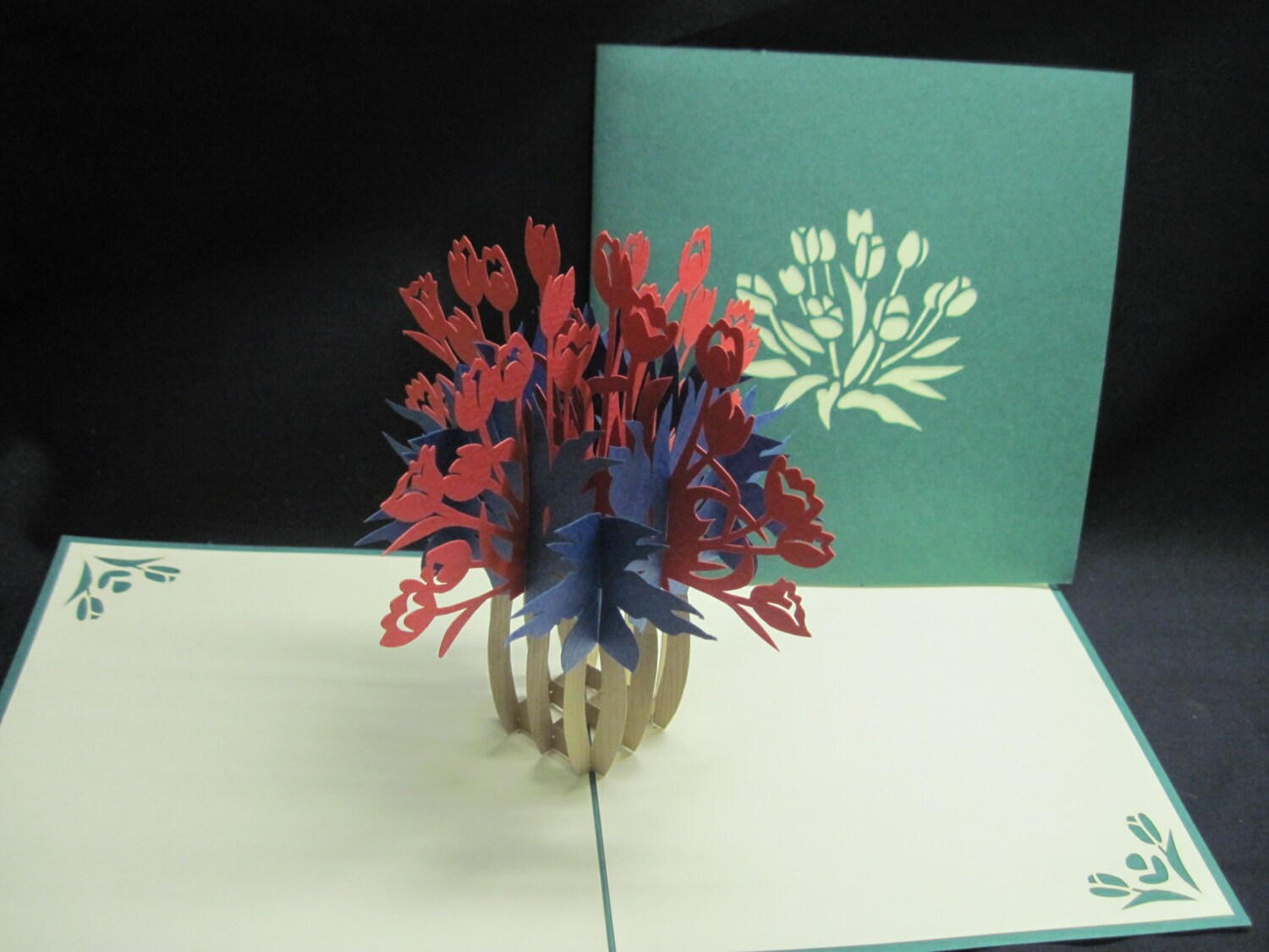 Flower 3-d Pop up Card - Etsy