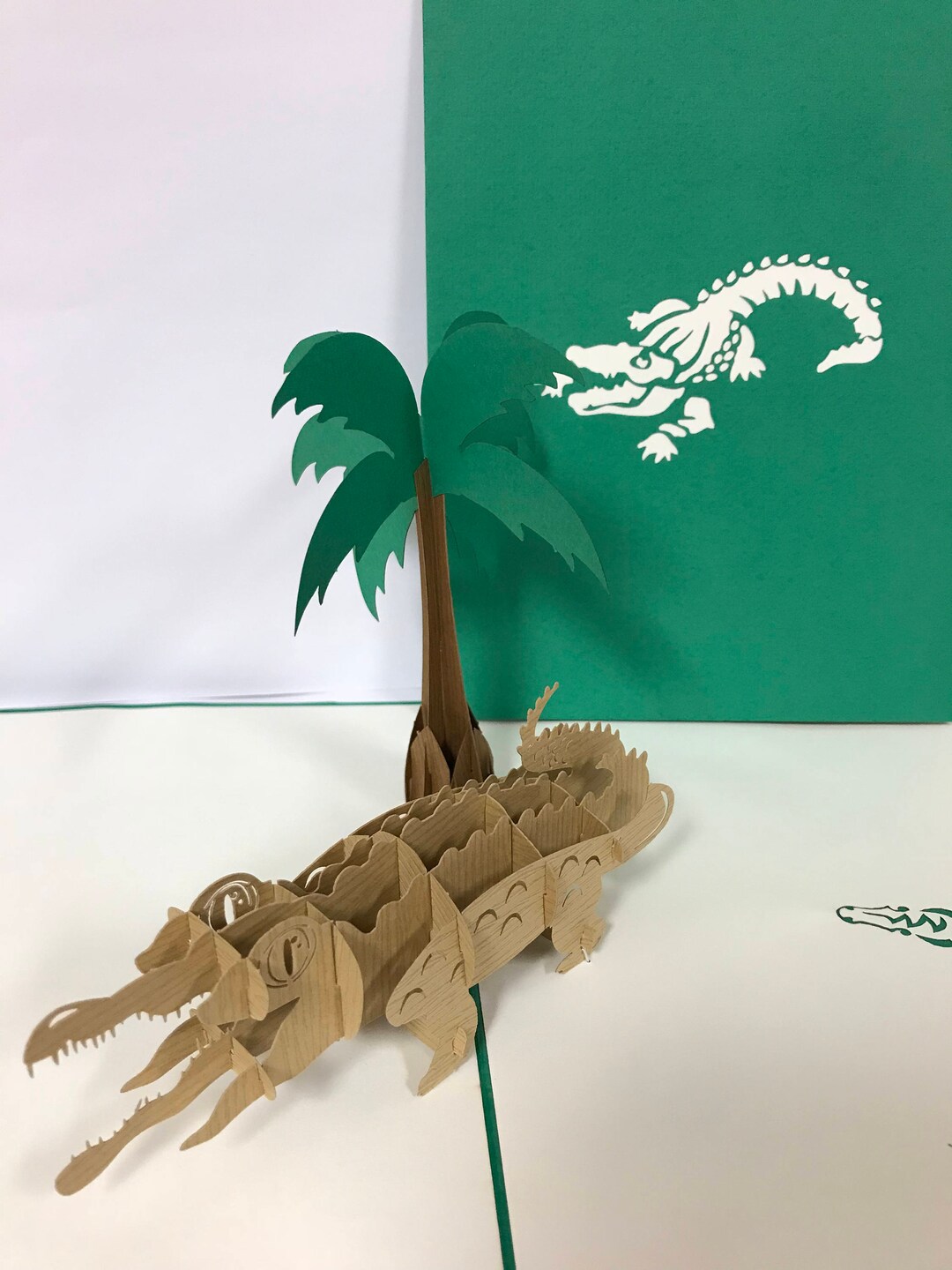 Aligator, 3-d Pop up Card, Popup Card, 3d Popup Card, Poppin Paper ...
