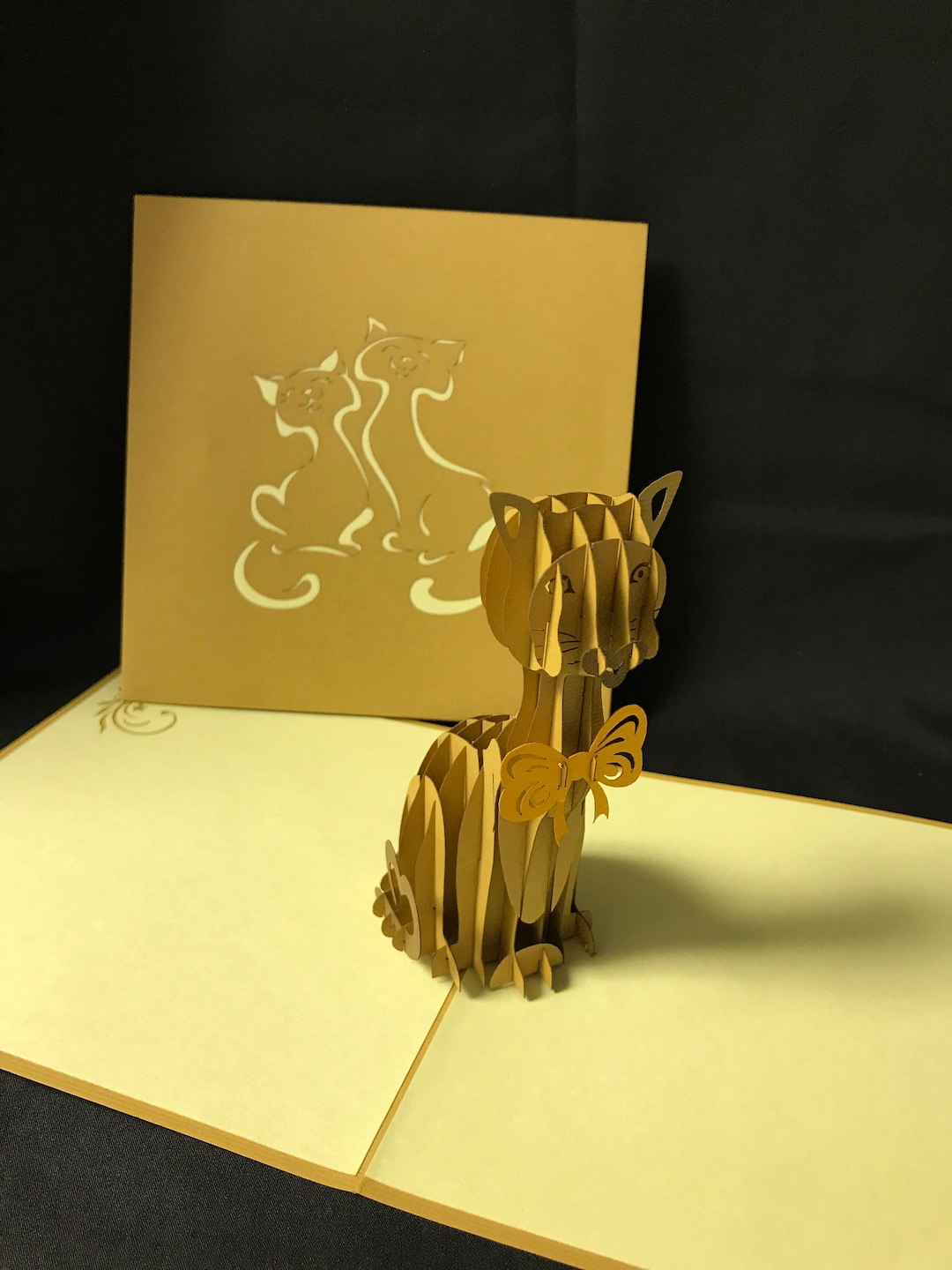 Cat 3-D Pop up Card, 3D Birthday Card, Popup Card, Greeting Card, 3D ...