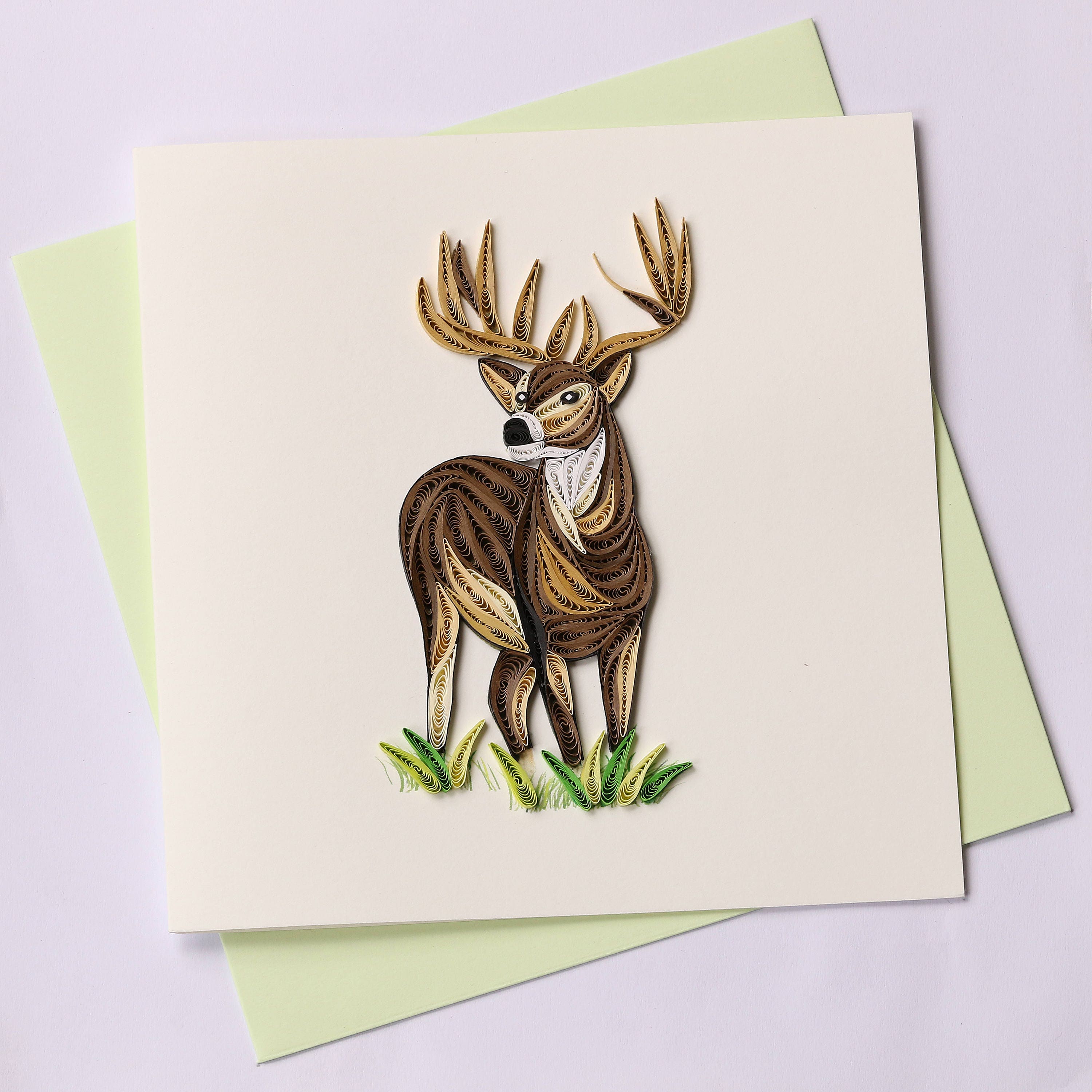Deer Quilling Greeting Card, Quilling Cards, Birthday Cards, Greeting ...