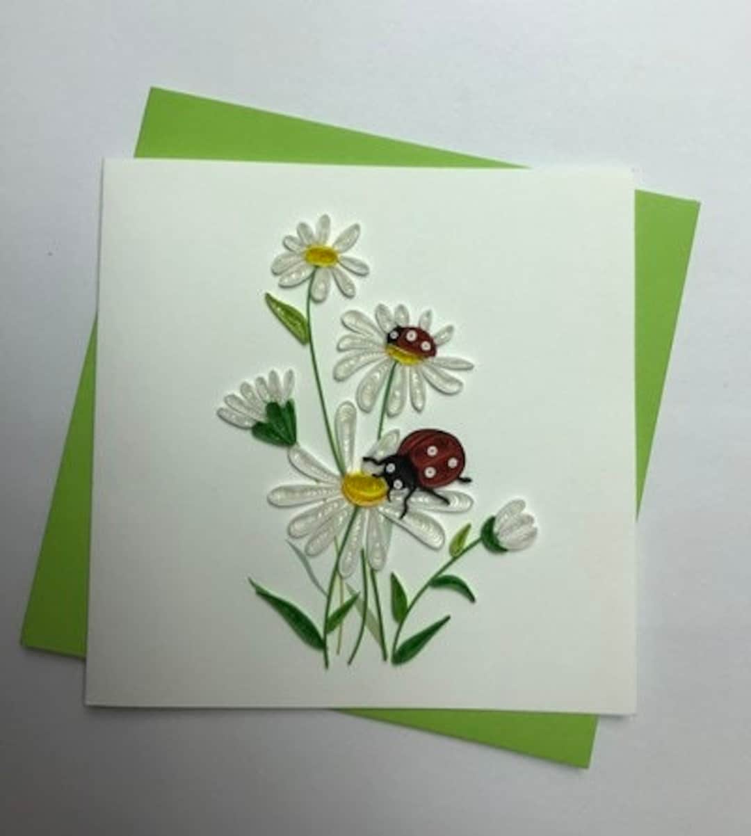 Flower Card, Quilling Greeting Card, Handmade Greeting Card, Quilling ...
