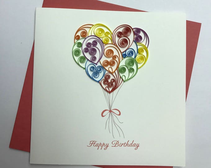 Happy Birthday Quilling Greeting Card - Etsy