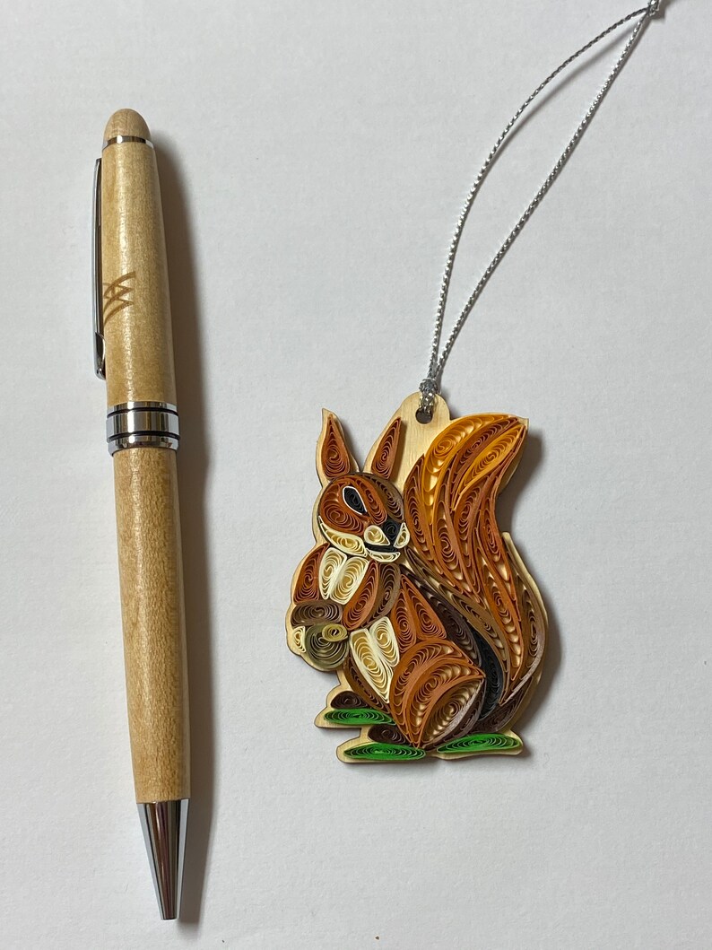 Squirrel Ornament Handmade Ornament Quilling Quilled - Etsy