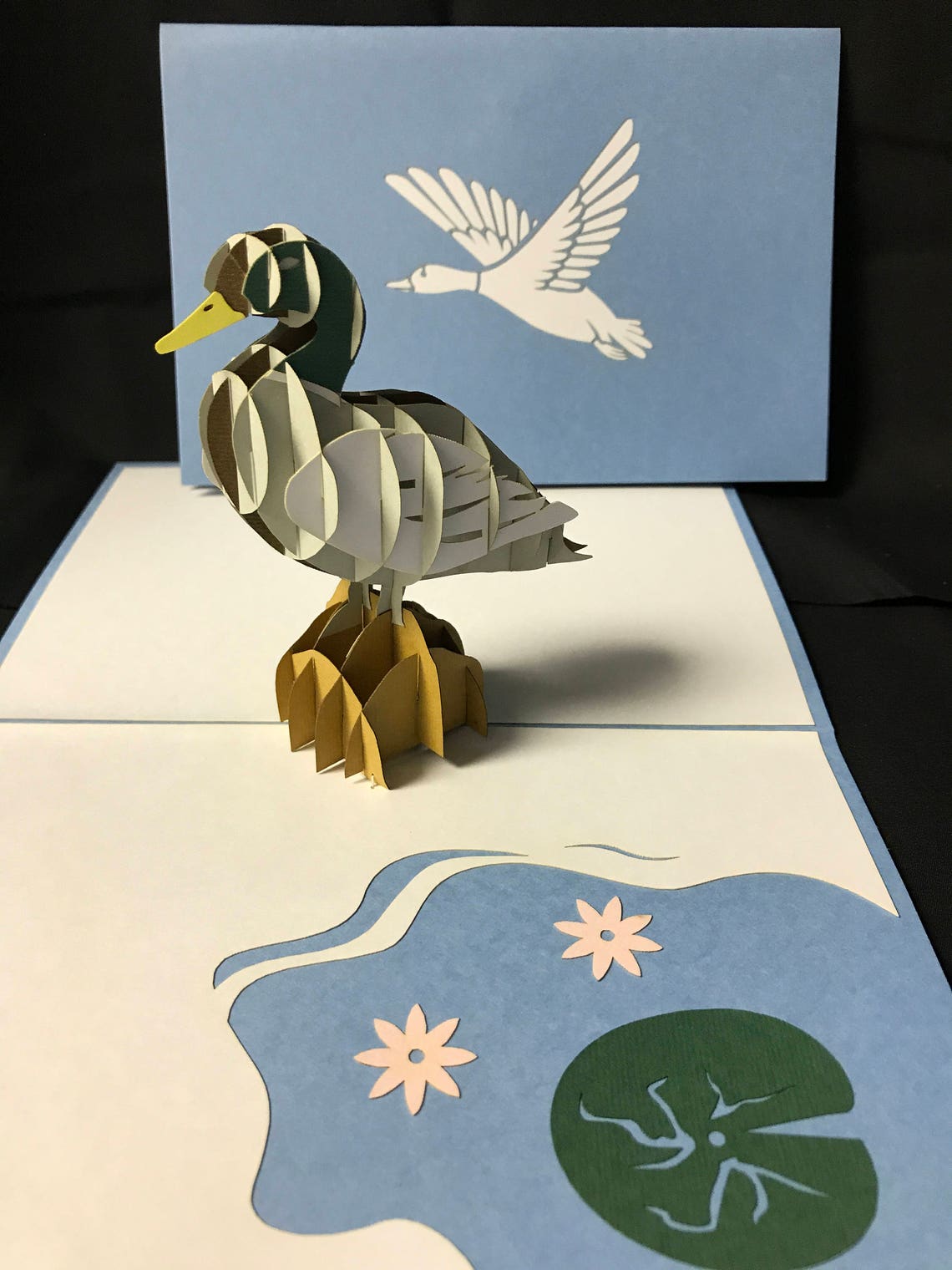Mallard Duck 3-D Pop up Card, 3D Birthday Card, Popup Card, Greeting ...