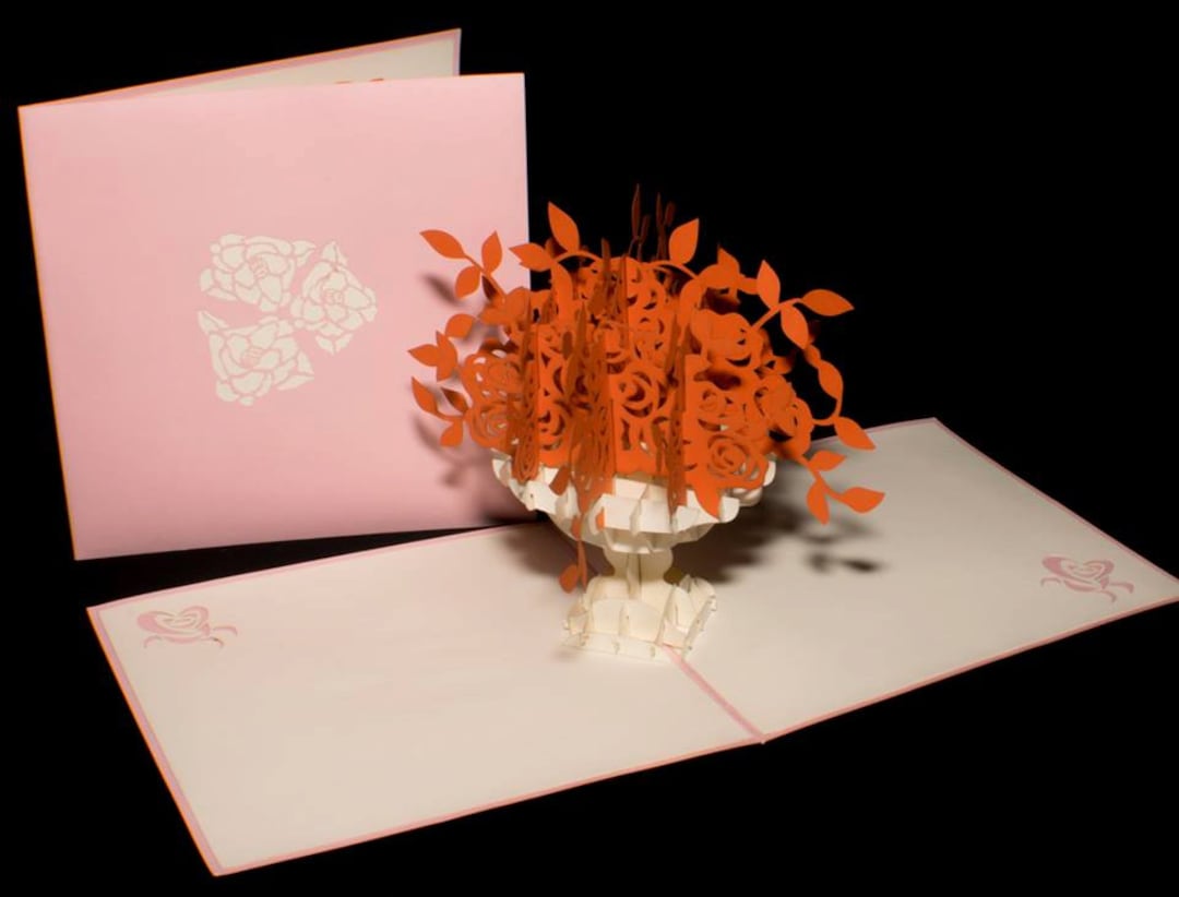 Flower 3-d Pop up Card - Etsy