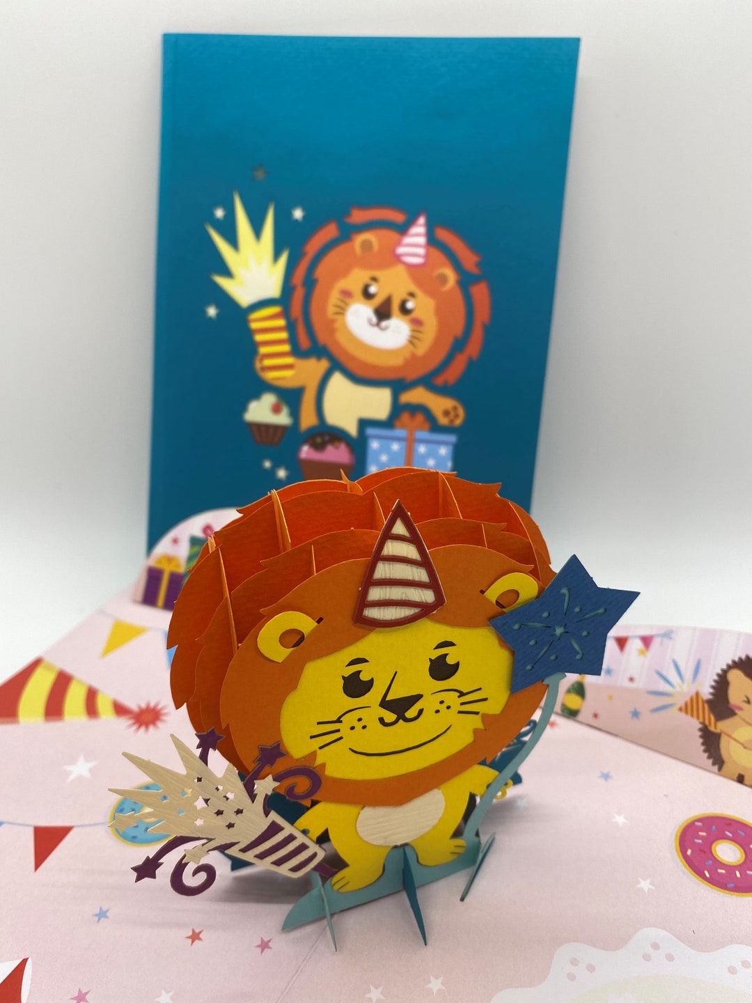 Lion Card, Pop up Card, 3-d Pop up Card, Popup Card, 3d Popup Card ...