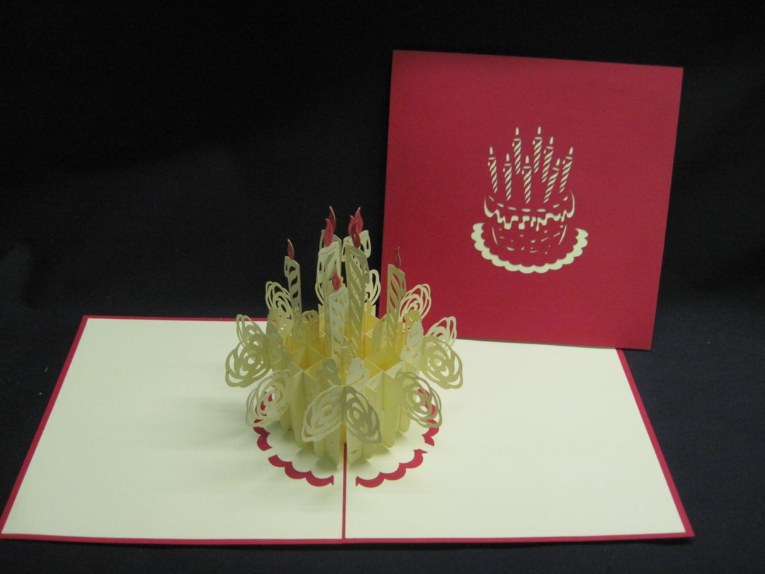 3-D Birthday Pop-up Card, 3-D Pop up Card, 3D Birthday Card, Popup Card ...