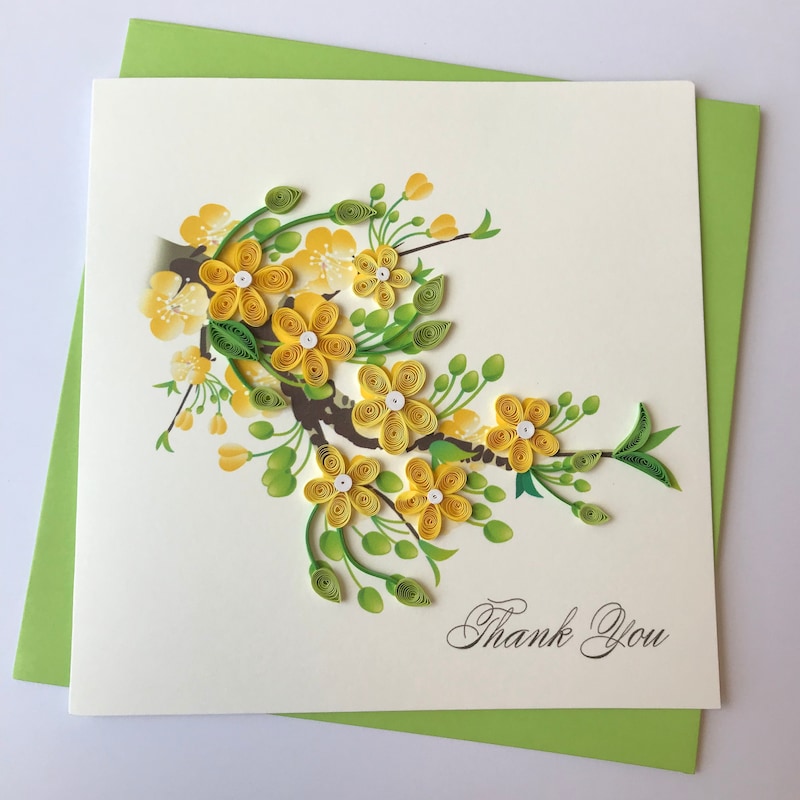 Thank You Quill Cards - Etsy
