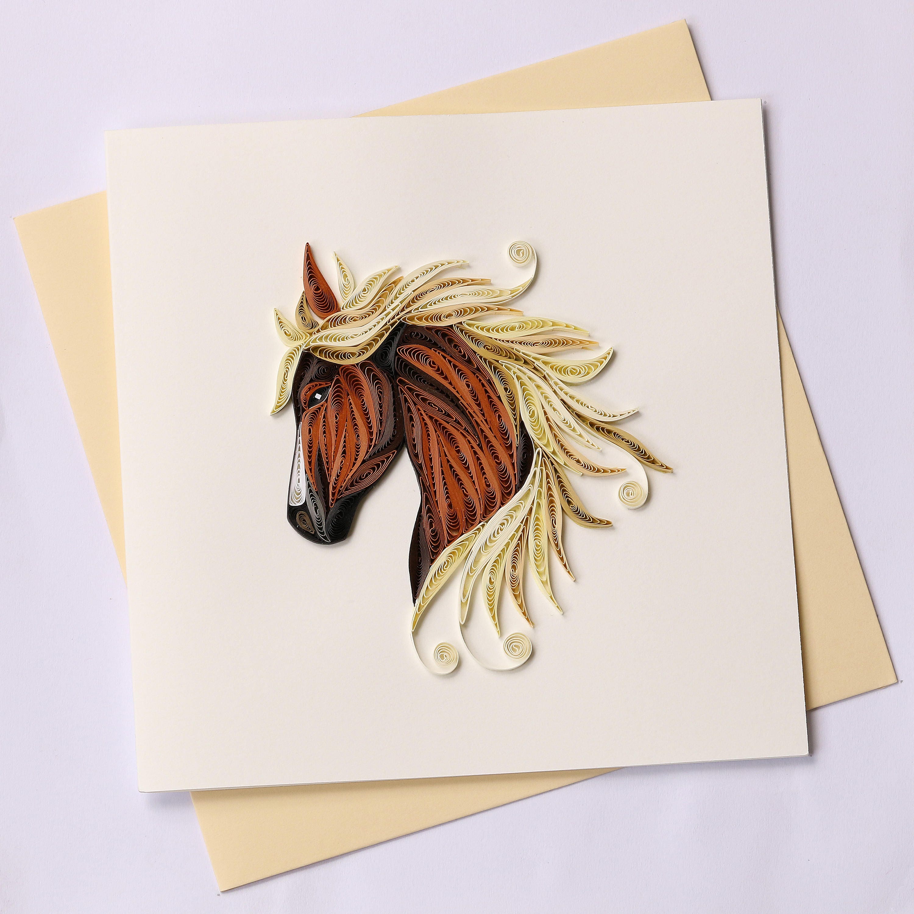 Horse Quilling Greeting Card, Quilling Cards, Birthday Cards, Greeting ...