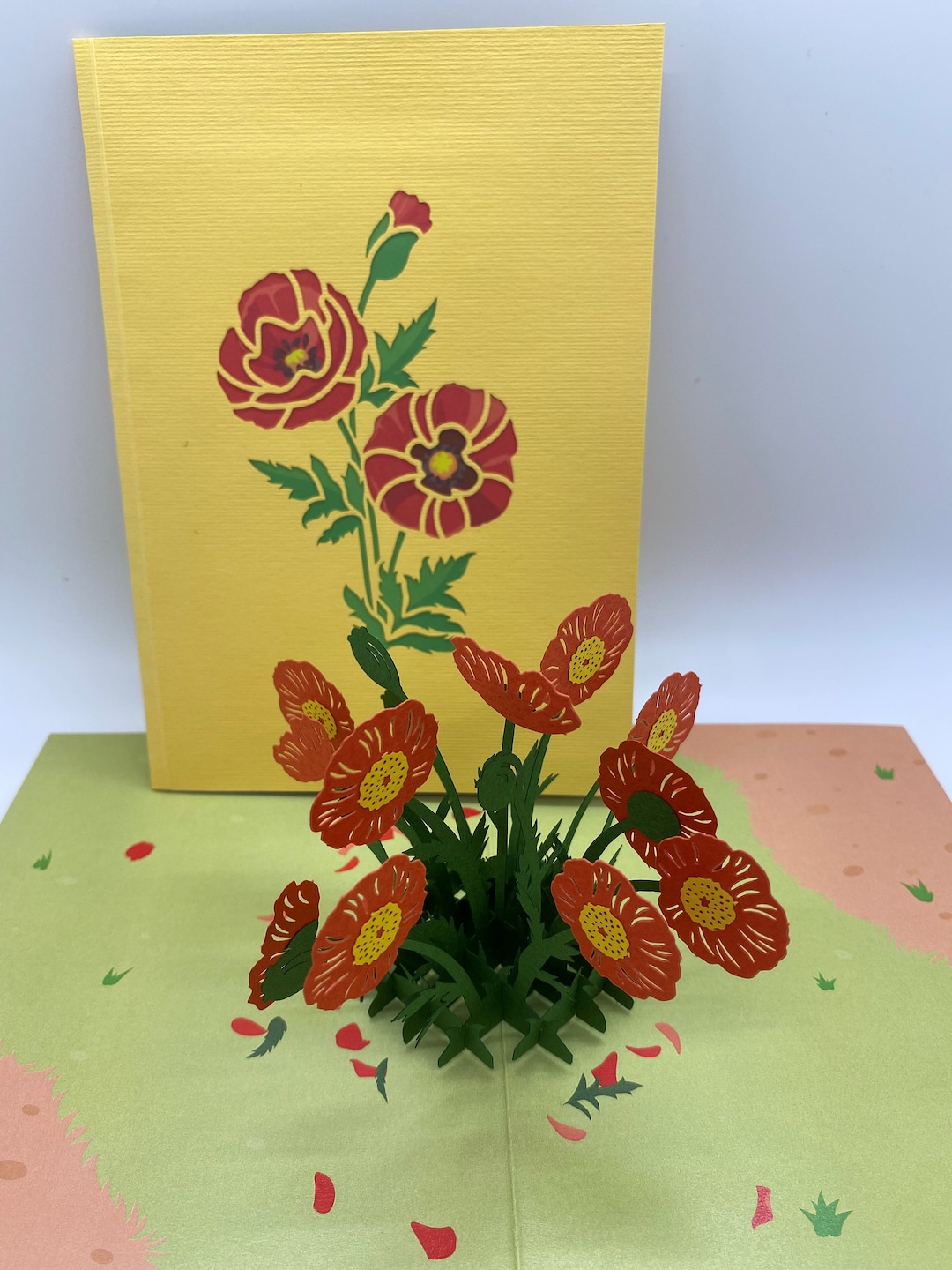 Poppy Card, Pop up Card, 3-d Pop up Card, Popup Card, 3d Popup Card ...