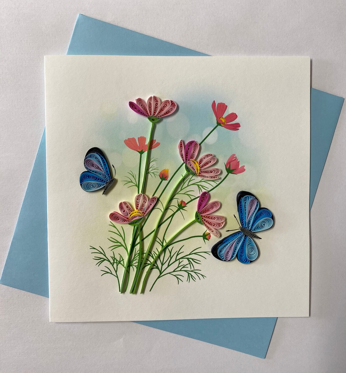 Butterfly Card, Quilling Greeting Card, Handmade Greeting Card ...