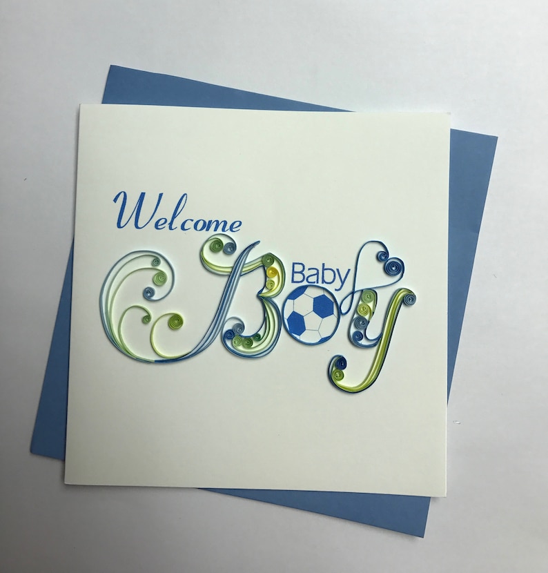 Baby Boy Quilling Greeting Card - Etsy