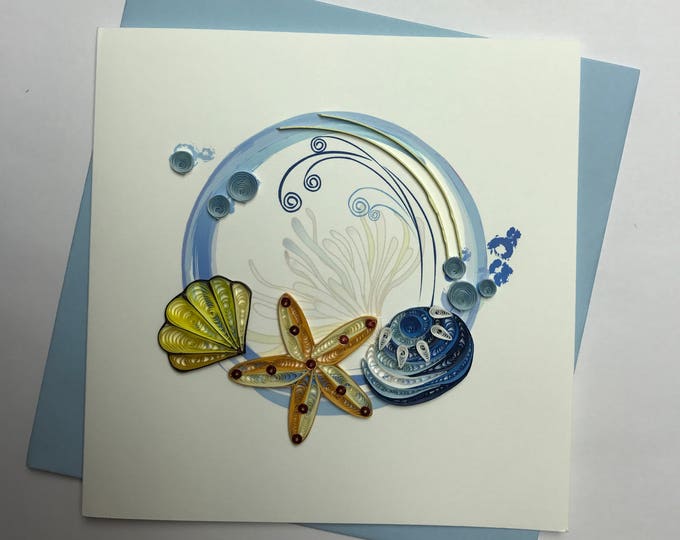 Sea Shells Quilling Greeting Card - Etsy