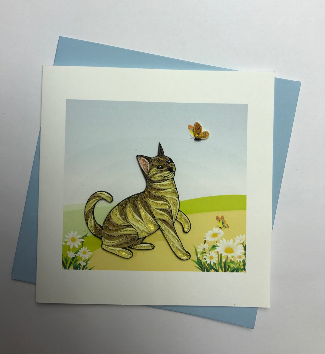 Kitten/cat Quilling Greeting Card - Etsy