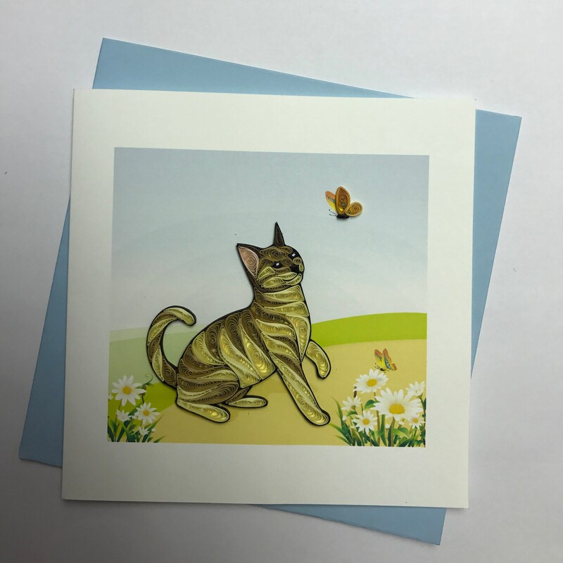 Paper Quilling Cat - Etsy