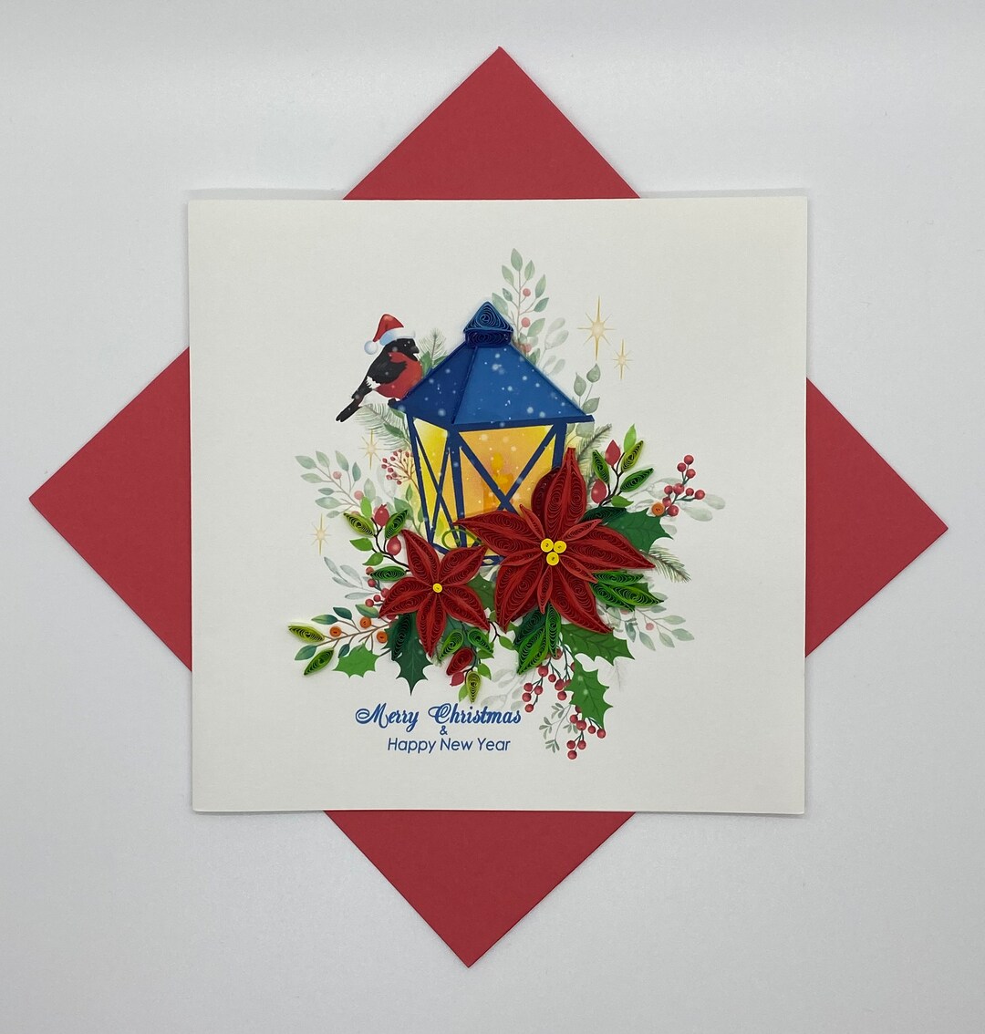 Christmas Quilling Greeting Card, Handmade Greeting Card, Quilling ...