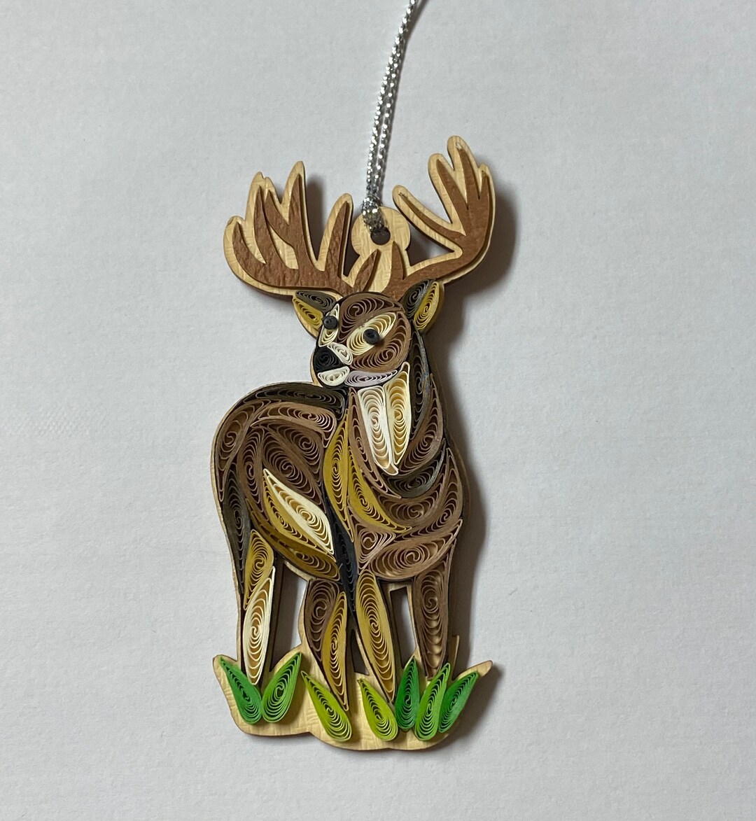 Deer Ornament, Handmade Ornament, Quilling, Quilled Ornament, Handmade ...