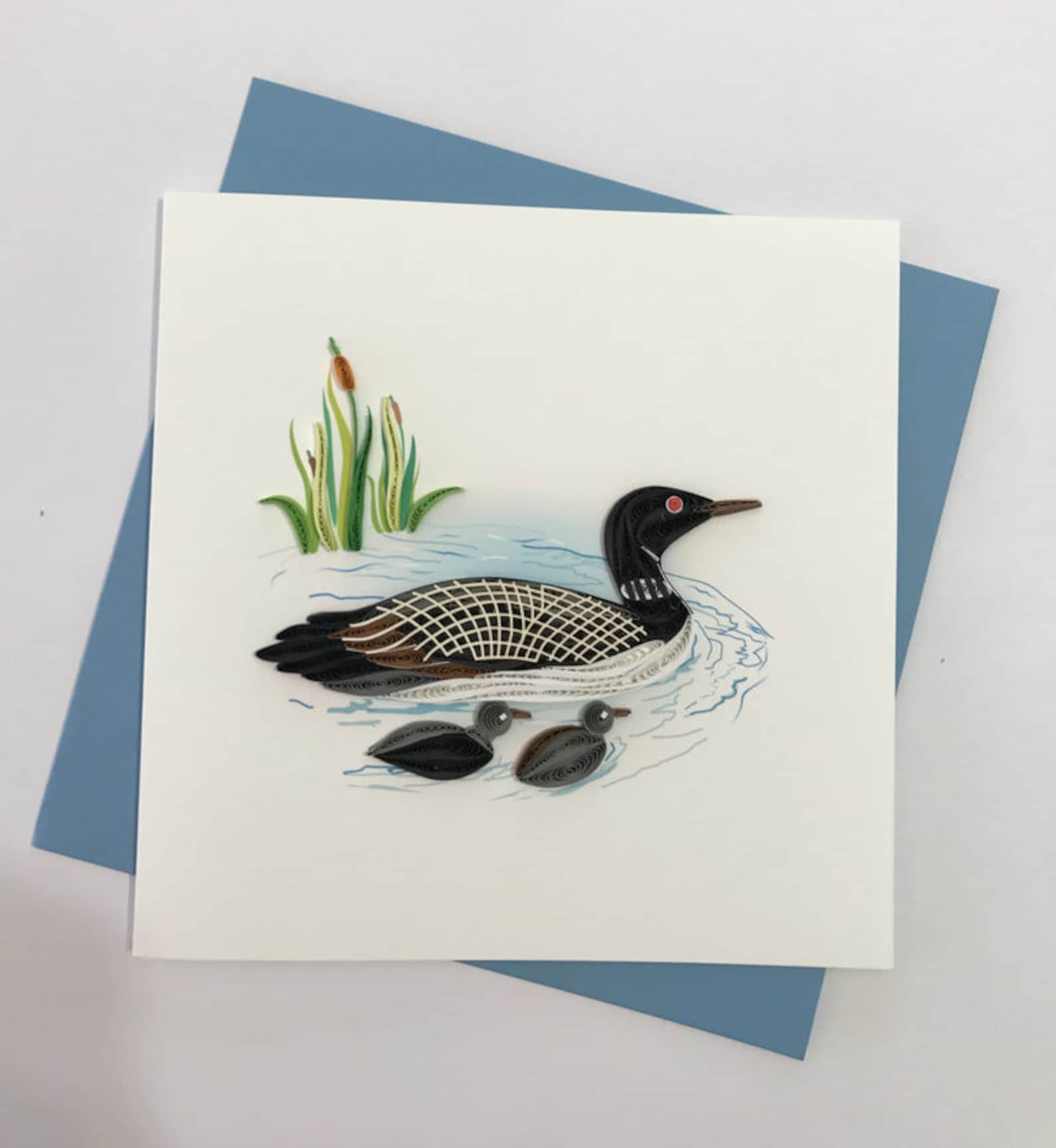 Loon Quilling Greeting Card, Handmade Greeting Card, Quilling Cards ...