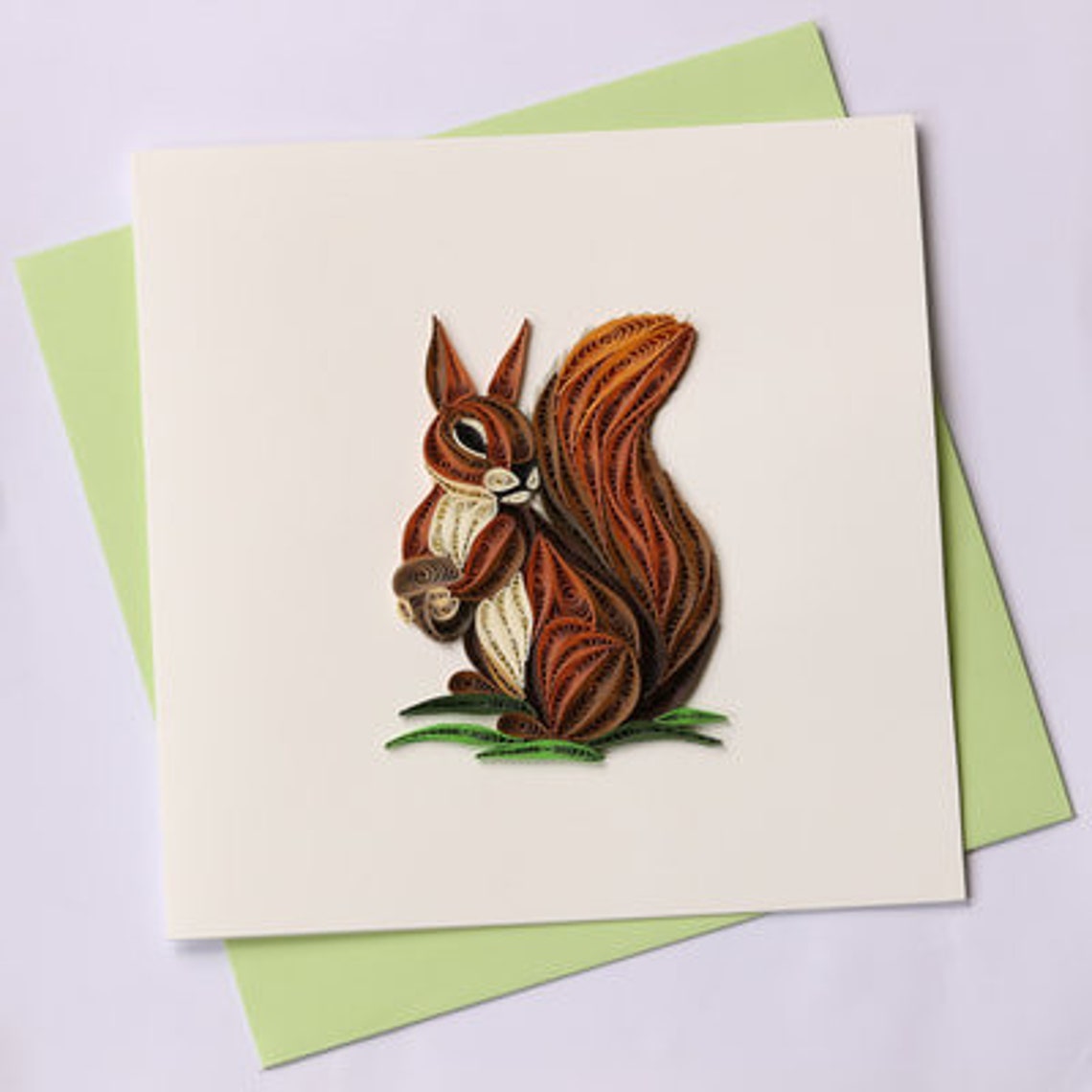 Squirrel Quilling Greeting Card Quilling Cards Birthday - Etsy