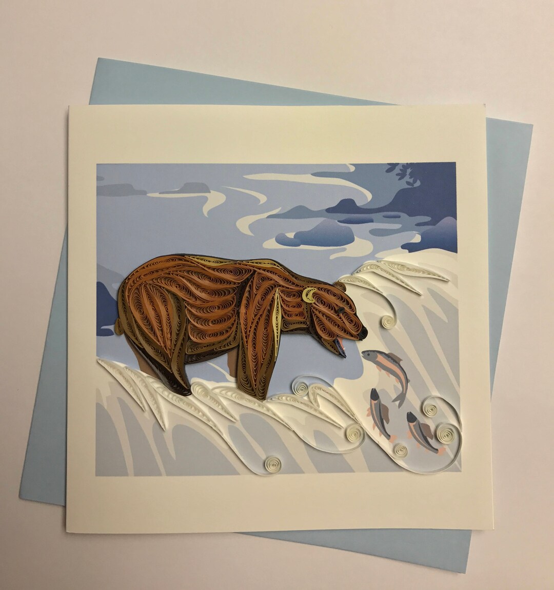 Bear Quilling Greeting Card - Etsy