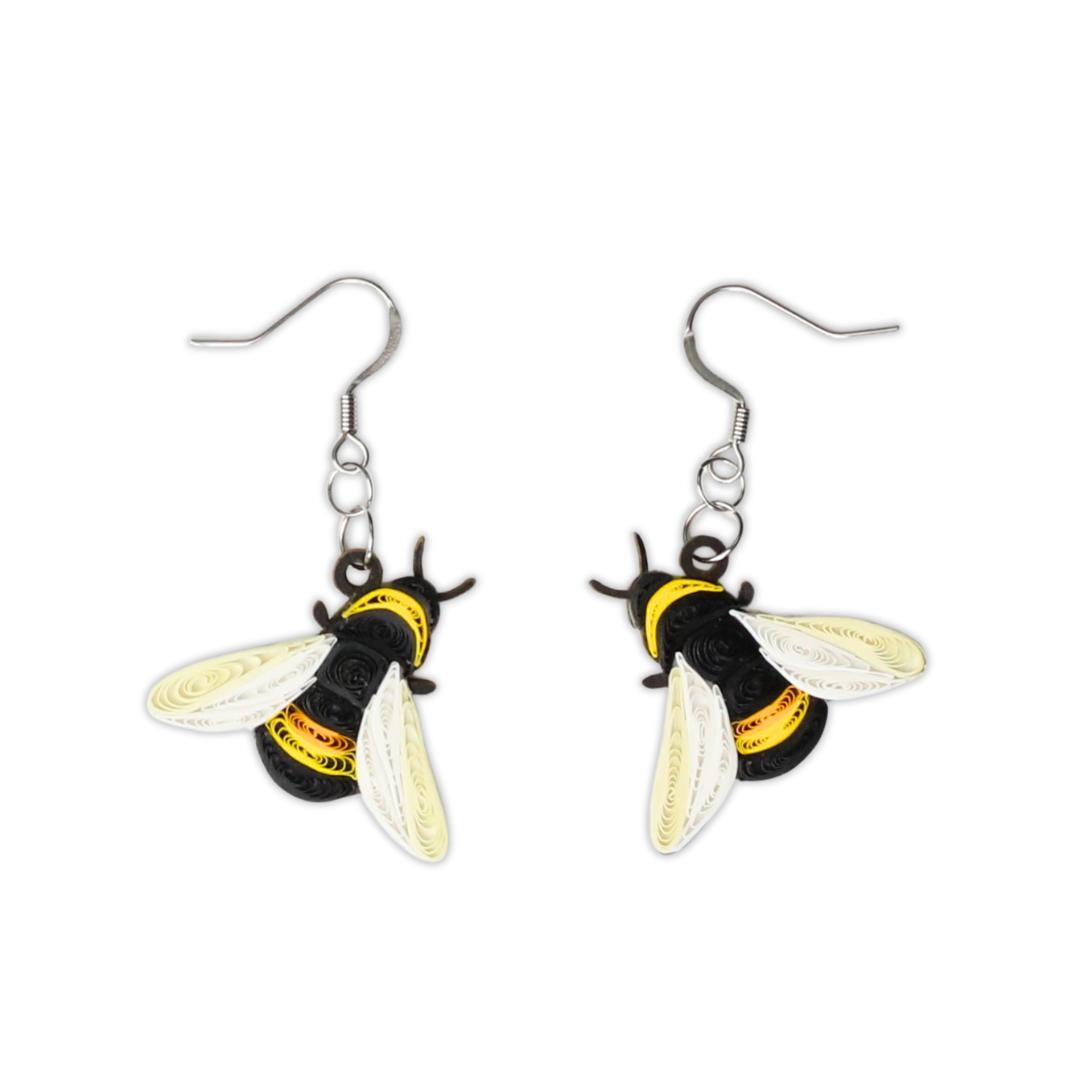 Bee Quilling Earring, Quilling Card, Quilling Earring, Quill Earring ...