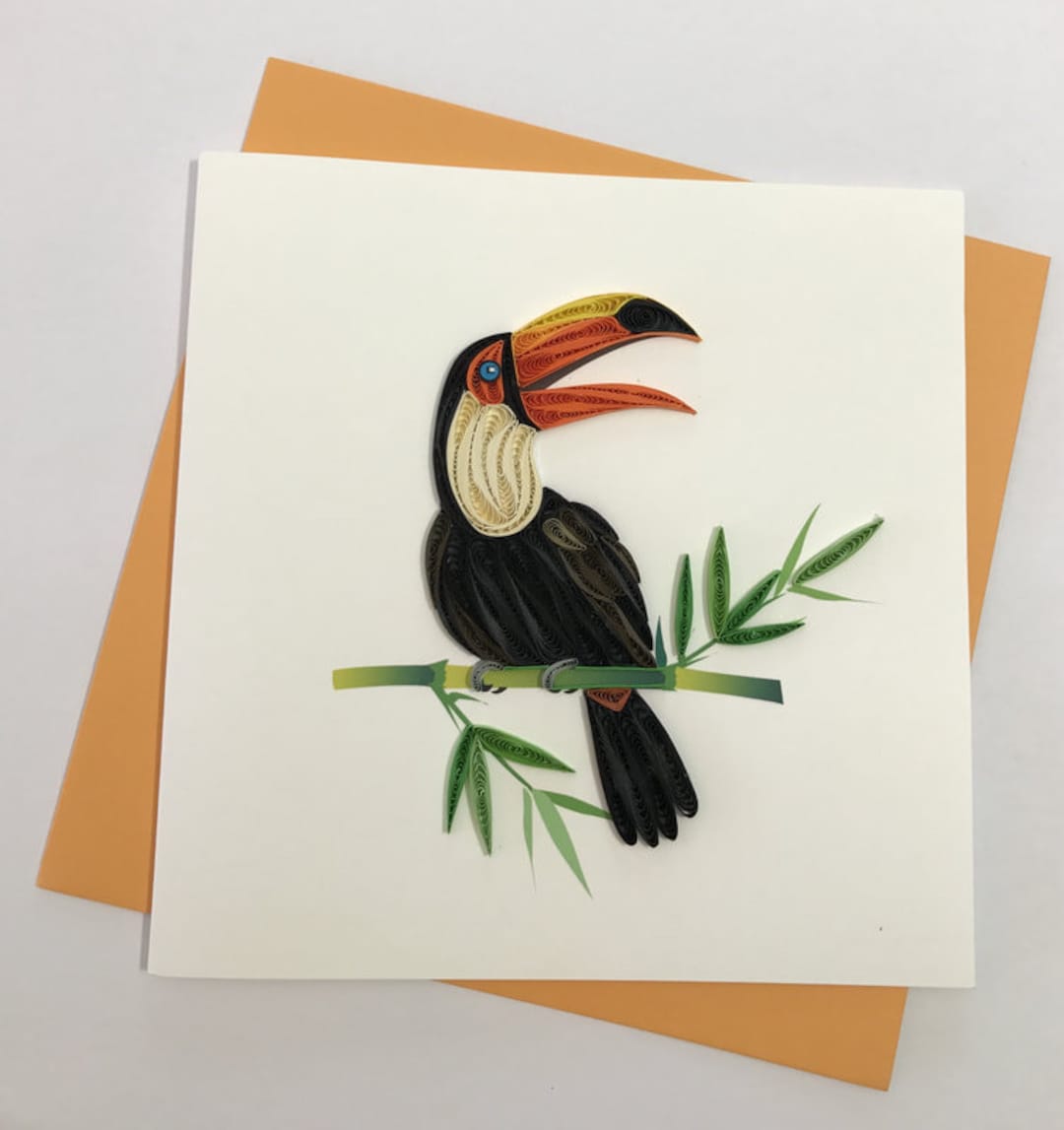 Toucan Quilling Greeting Card, Handmade Greeting Card, Quilling Cards ...