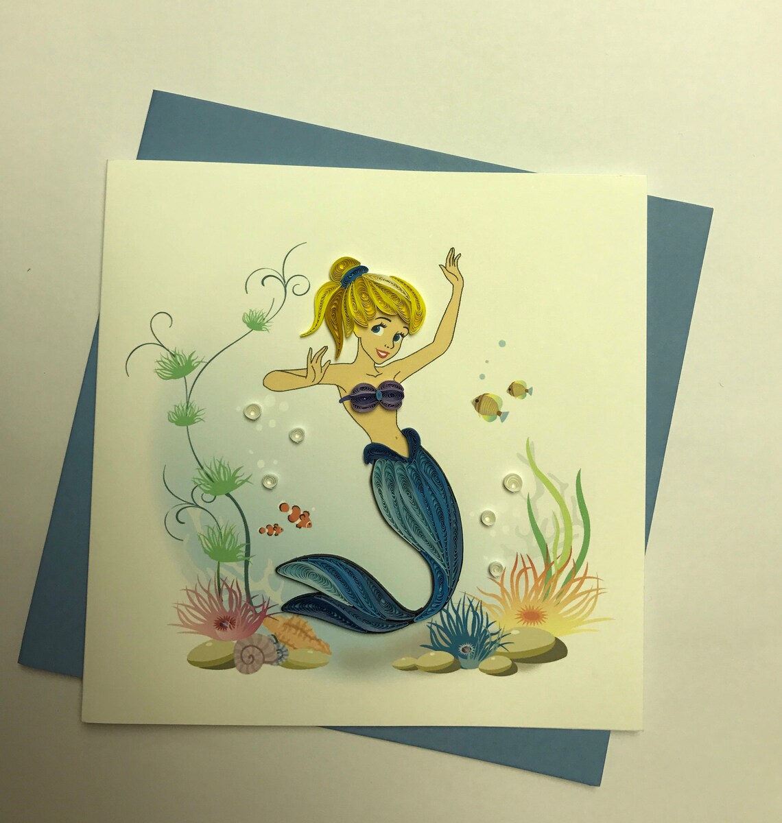 Mermaid Quilling Greeting Card - Etsy