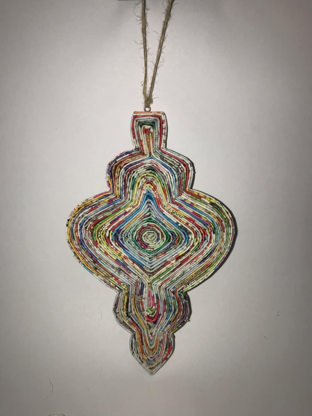 Ornament, Eco-art, Recycled, Quilled Paper, Christmas Decor, Recycled ...