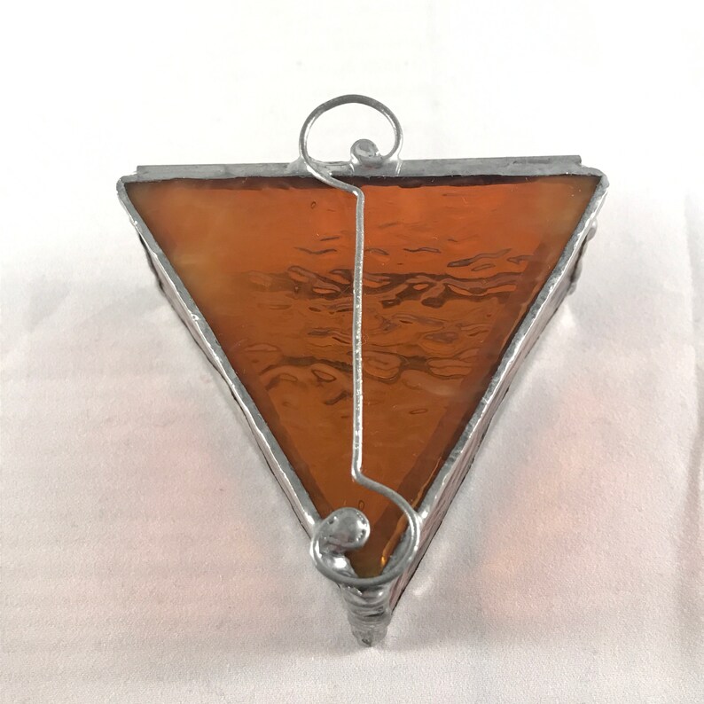 Stained Glass Triangle Jewelry and Keepsake Box - Amber - Etsy