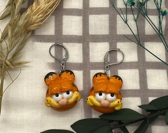 Garfield Earrings - Etsy