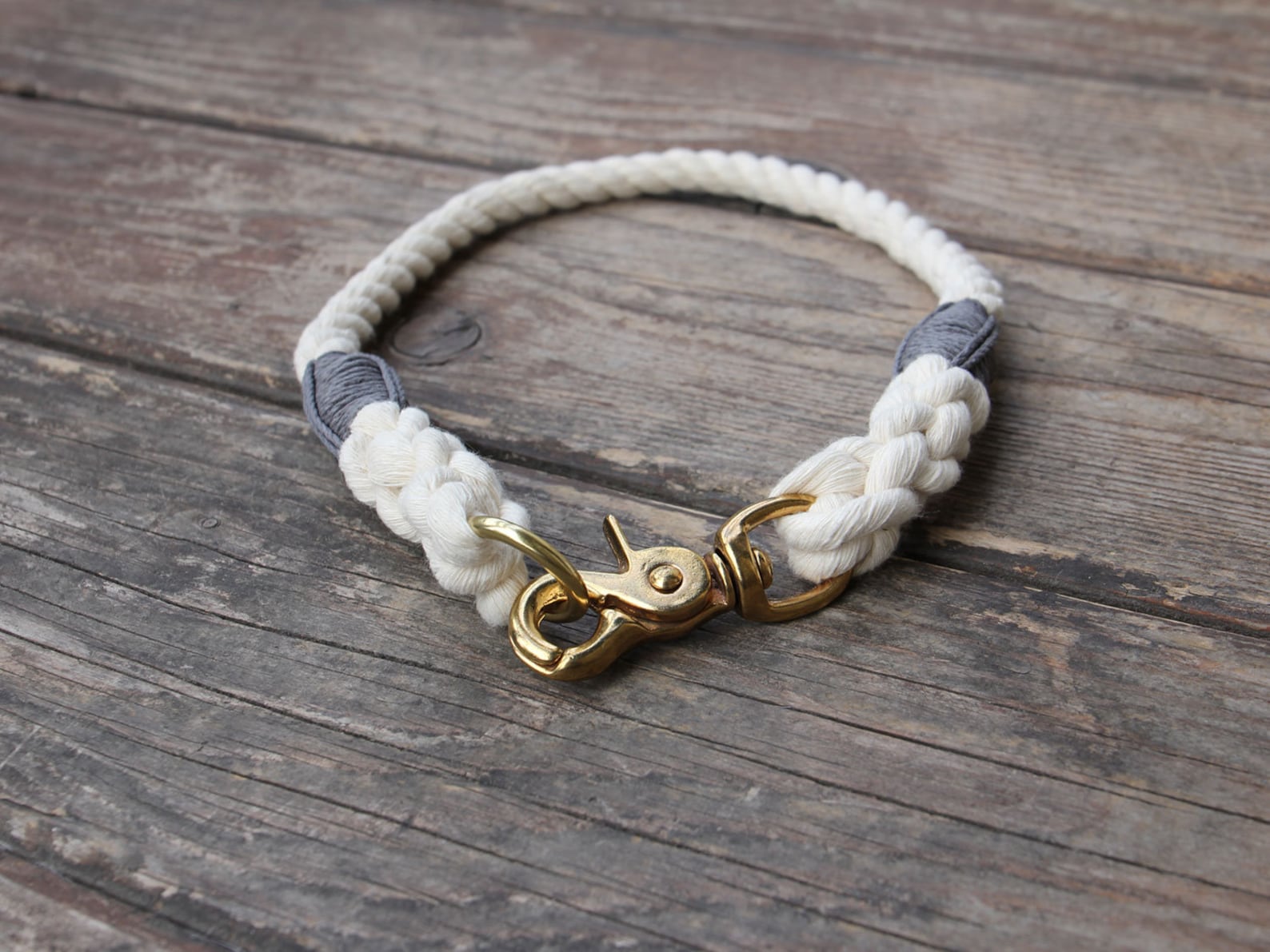 Natural Cotton Rope Dog Collar Handmade Dog ID Collar - Etsy Canada