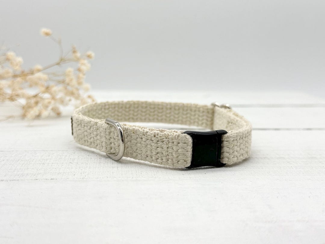 Eco Friendly Just Hemp Cat Collar - Natural Color Hemp Cat Collar ...
