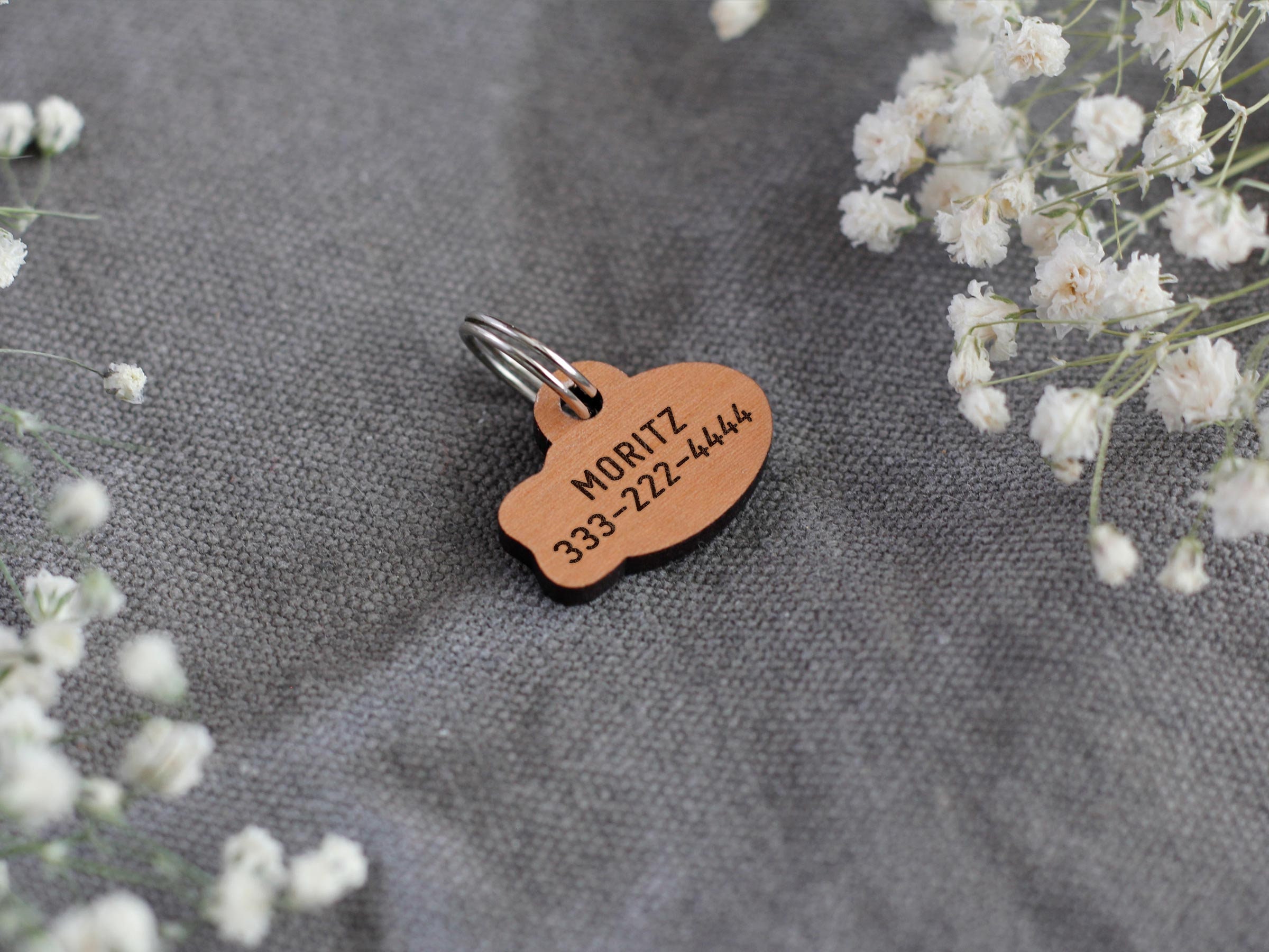 Wooden Fish Cat ID Tag / Cat Tag / Cat Name Tag / Engraved Cat | Etsy