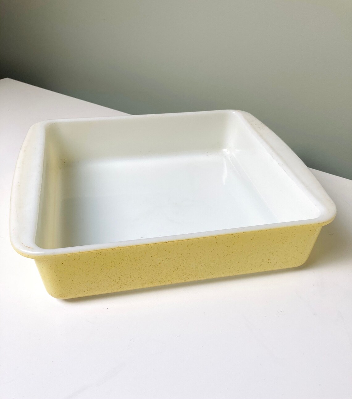 Retro Pyrex 8x8 Baking Dish Pyrex 222 Yellow pyrex brownie | Etsy