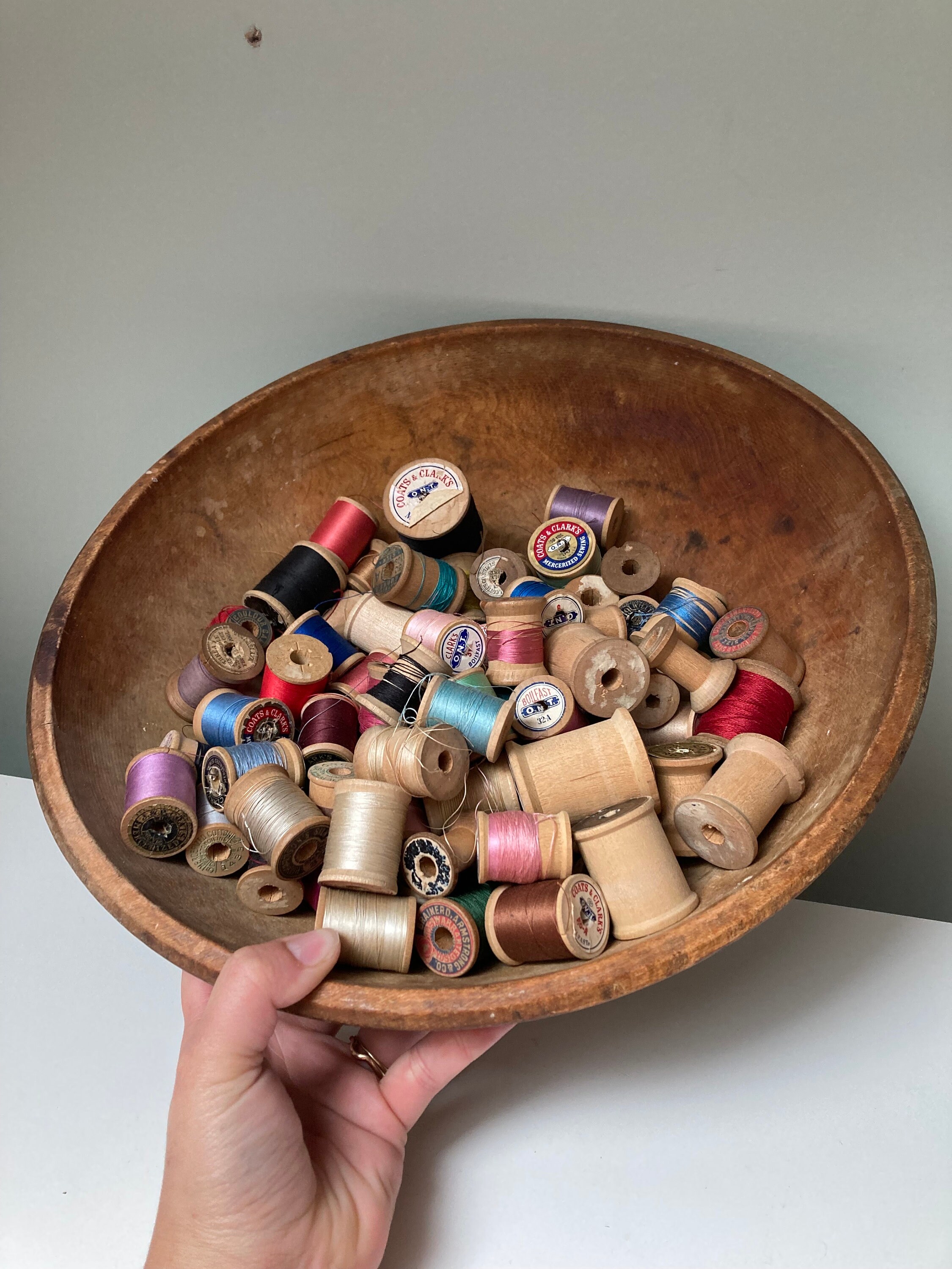 Vintage Lot of 100 Wooden Spools of Thread, Brainerd Armstrong & Co ...