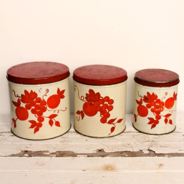 Vintage Canister Set - Etsy