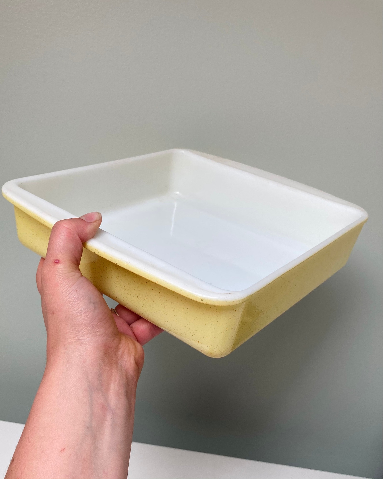 Retro Pyrex 8x8 Baking Dish Pyrex 222 Yellow pyrex brownie | Etsy