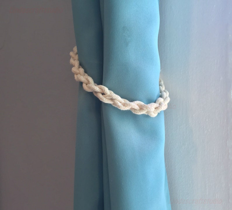 Chunky Nautical Rope Chain Style Tie Backs Beach Style - Etsy