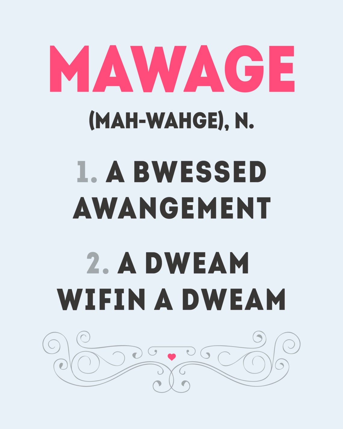 The Princess Bride mawage Definition Poster - Etsy UK